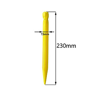 24Pcs Tent Pegs Plastic Spike Hook Awning Camping Caravan Visual Marker,12x 6inch + 12x 9inch