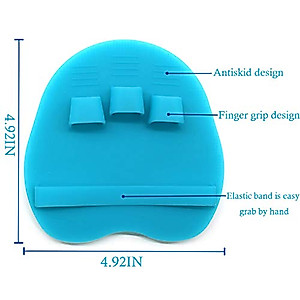 RamPula Silicone Body Scrubber, Silicone Loofah, Bath Back Cleaning Scrubber, Shower Sponge Glove, Exfoliating Body Brush for Wet or Dry Brushing, More Hygienic Than Traditional Loofah (Blue)