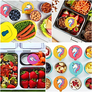 Salad Dressing Container Silicone Lids, 6 Pack Replacement Lids for Most Diameter 2.36in Stainless Steel Condiment Sauce Cups, Kids Bento Lunch Box Accessories (Cups are not Included)