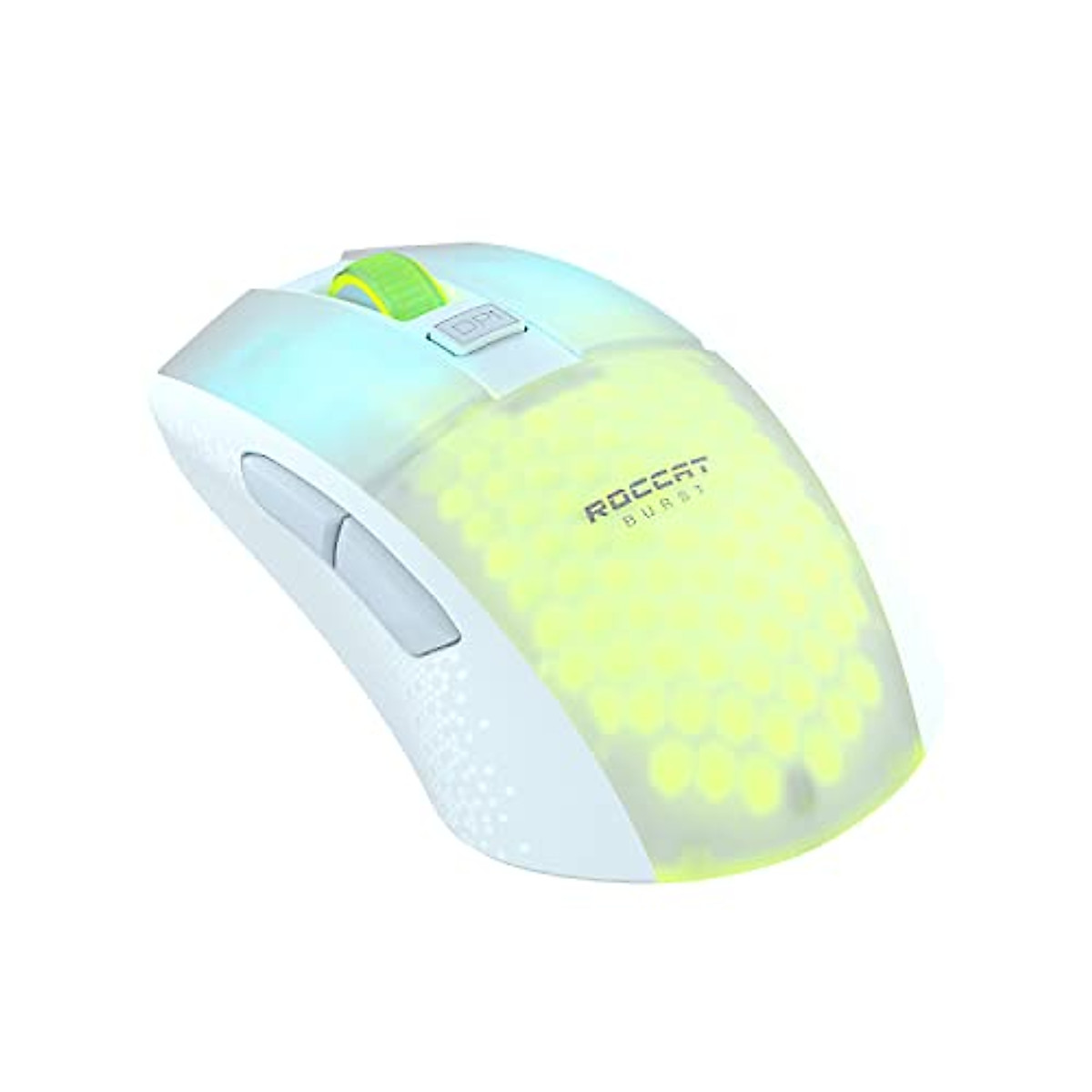 ROCCAT Burst Pro Air Lightweight Symmetrical Optical Wireless RGB Gaming Mouse with 19K DPI Optical Owl-Eye Sensor, Optical Switches, Titan Wheel, 81-Gram Weight – White