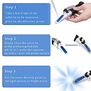 Alcohol Refractometer, Professional Handheld Alcohol 0-80% Test Refractometer, Alcohol Tester Meter Measure Instrument for Testing Distilled Beverage