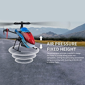 GoolRC RC Helicopter, WLtoys XK K200 Remote Control Helicopter, 2.4GHz 4 Channel RC Aircraft with 6-Axis Gyro, Optical Flow Positioning, Altitude Hold, One Key Take Off/Landing, Easy to Fly for Adults
