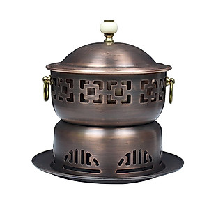 Chafing Dishes Single Thickened Copper Hot Pot Pure Copper Small Hot Pot Self-Service Environmentally Friendly Oil Meal Sharing Hot Boiler Home Commercial