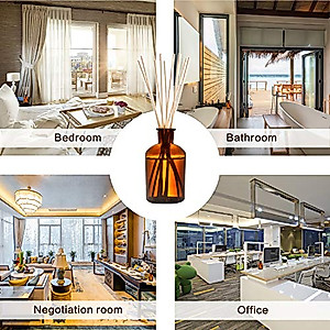 T&C 120PCS Reed Diffuser Sticks,10 Inch Natural Rattan Wood Sticks,Diffuser Refills,Essential Oil Aroma Diffuser Replacements Sticks for Home,Office (Natural Color)