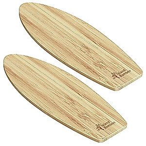 Laguna Bamboo Surf Board Bar Cutting Board Set, 23-inch by 7.5-inch - Earth Friendly Bamboo with Stylish Honey Stripe Design - by Island Bamboo (2 Pack)