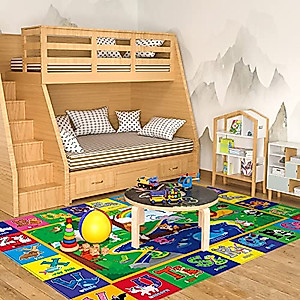 Kentaly Baby Play Mat for Floor, Baby Crawling Mat Soft Surface Toddler Playmat for Babies, Baby Mat Non-Toxic Foldable Non-Slip Tummy Time Mats for Infants Girls Boys (78.7 x 59 Inch)