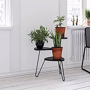 Novogratz Athena, Black Marble Plant Stand
