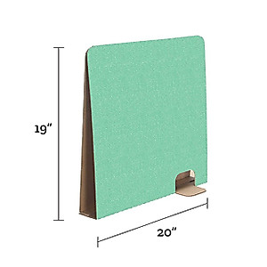 Really Good Stuff Privacy Shield Dividers - Set of 12, Green - Create a Distraction-Free Learning Environment - Testing & Desk Divider Boards for Student Desks, Classroom Essentials & Must Haves