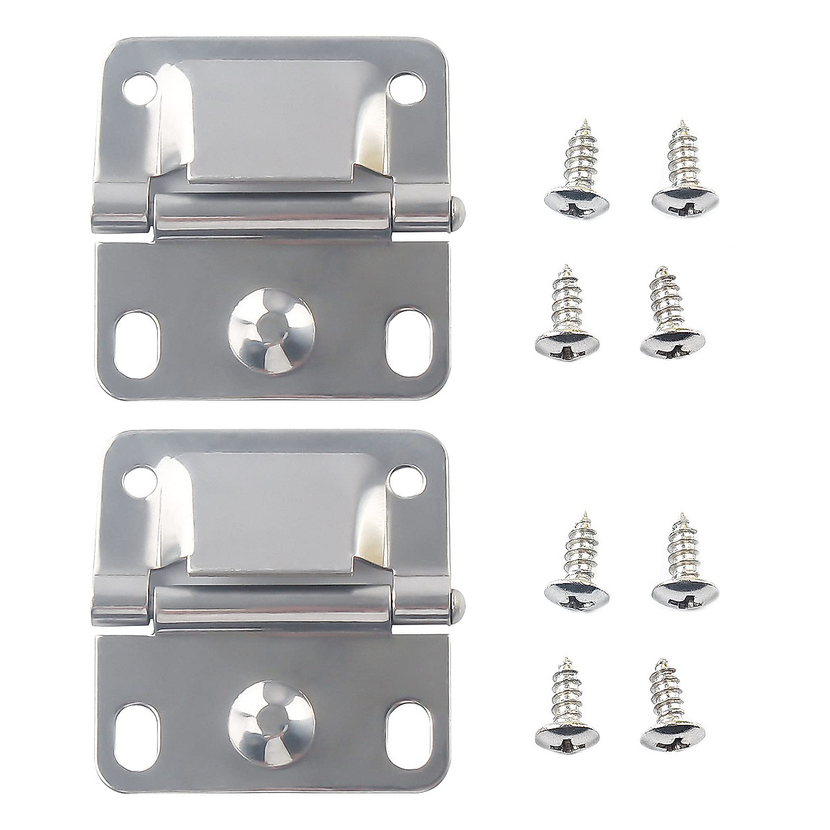 Cooler Stainless Steel Hinges with Screws Set Replacement -Compatible with Coleman Camping ice Chest Coolers Accessories 5235 6262 6270 (2 -Pack Stainless Steel Hinges)