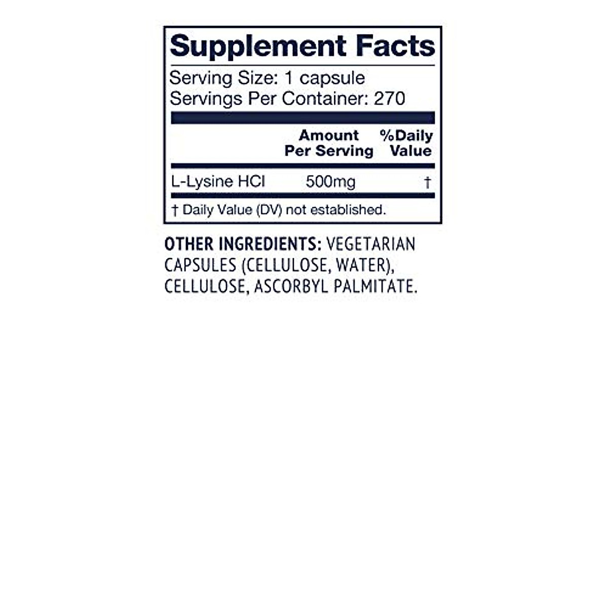 Vimergy L-Lysine 500MG Capsules, 270 Servings – Essential Amino Acid – Supports Immune System, Healthy Skin, Muscles, Bone & Tissue – Vegetarian, Non-GMO, No Gluten, Kosher (270 count)