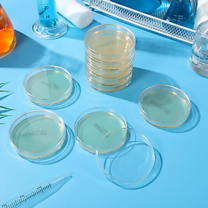 Generic Agar Plates:Prepoured Nutrient Agar Petri Dishes Science Projects Supplies Growth Medium for Mushrooms & Science Fair Projects,10 pcs