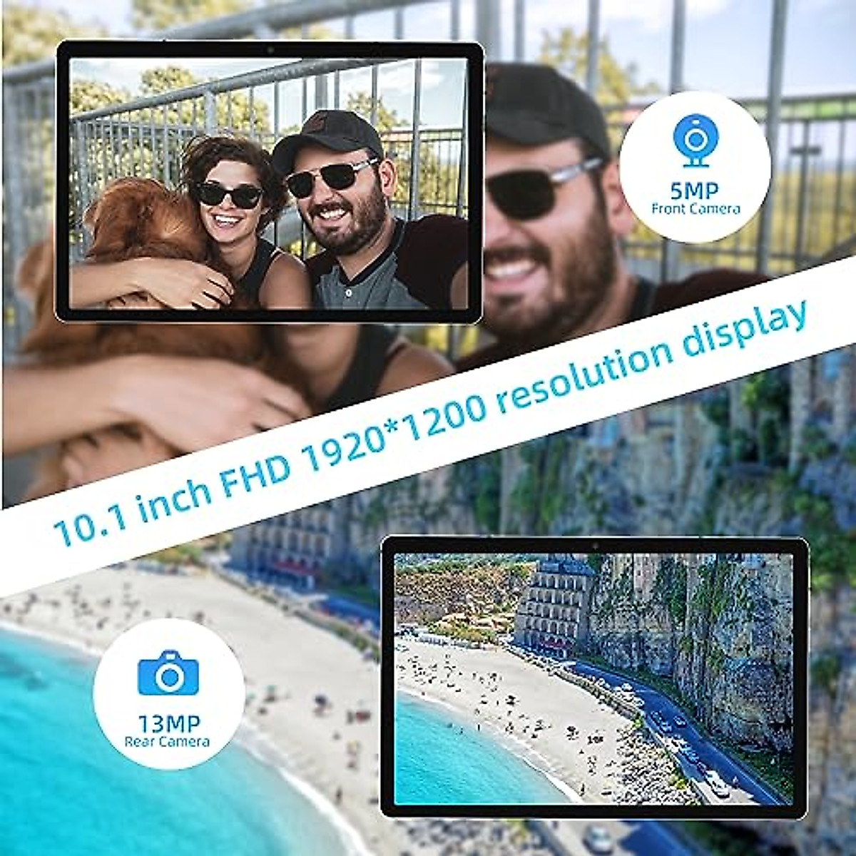 2023 𝐍𝐄𝐖 𝐀𝐧𝐝𝐫𝐨𝐢𝐝 𝟏𝟐 Tablet-10.1 Inch Gaming Tablet with 13MP Dual Camera,MTK8183 Octa-Core 2.0Ghz Processor,6000mAh Battery Capacity,8GB RAM+256GB ROM,2.4+5G Dual Band WiFi+Bluetooth 5.0