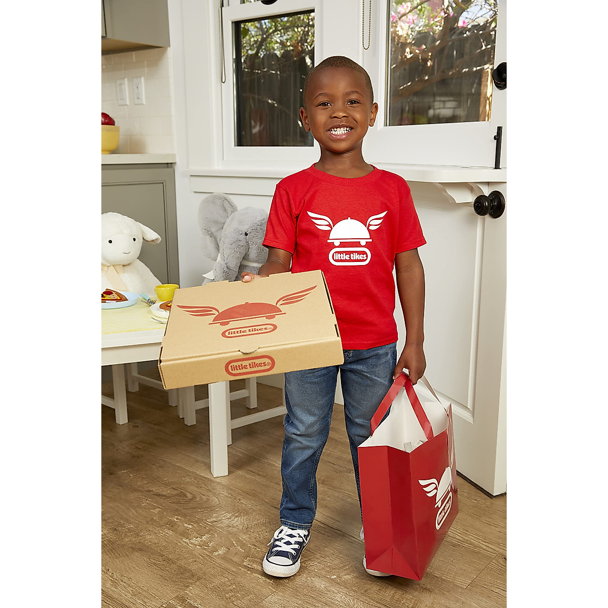 Little Tikes® First Food Delivery Set Realistic Pretend Play Toy Tacos Pizza Noodles Fast Food for Toddlers Kids Boys Girls 3+ Years Old, Multicolor (200+ Pieces)