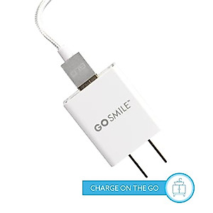 GO SMILE Sonic BLU Hands-Free Professional Teeth Whitening Kit - Hands Free Toothbrush With Gum Massager - Includes Cordless Charger & Foaming Toothpaste & Whitening Tray - No Tooth Sensitivity -Black