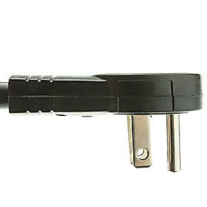 10 feet Surge Protector, Flat Rotating Plug, 6 Outlet, Black Horizontal Outlets, Plastic, 10ft Power Cord, Surge Protector Multi Plug, CableWholesale