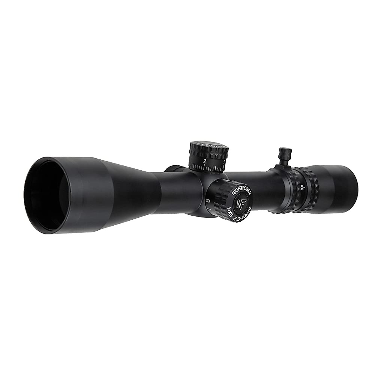 NIGHTFORCENXS 2.5-10x42mm F2 30mm Tube Durable Precise Accurate Black Gun Scope - ZeroStop Parallax Adjustable Second Focal Plane Illuminated Hunting Scope, MIL-R - 10 Mils (C461)