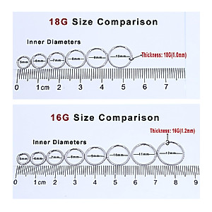 16G Conch Piercing Jewelry 316L Surgical Steel Segment Nose Hoop Ring CZ Paved Segment Helix Piercing Jewelry Earring Rook Ring Nose Piercing Jewelry Silver Earrings Seamless Clicker 16 Gauge Rings