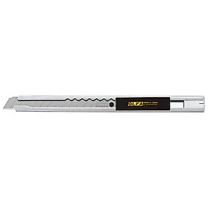 OLFA 9mm Stainless Steel Utility Knife (SVR-1) - Multi-Purpose Retractable Precision Knife w/ Snap-Off Blade, Replacement Blades: Any OLFA 9mm Blade
