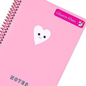 Lovable Labels Personalized Labels for Kids (45 Labels) - Waterproof Dishwasher Safe Peel and Stick Labels are Great for School Supplies Daycare Camp Bottles (Designer Series Lattice)