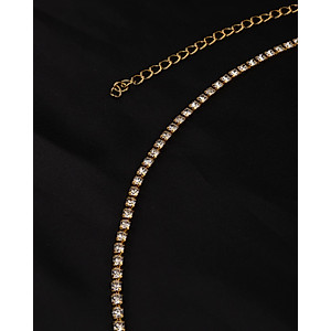 wekicici Wekicici Layered Waist Chain Rhinestone Belly Chains Costume Crystal Body Accessories for Women and Girls(Gold), single layer
