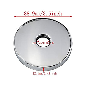 DGBRSM Shower Flange Cover 3.5 Inch Extra Large Round Escutcheon Cover Plate for Shower Head Arms, Chrome