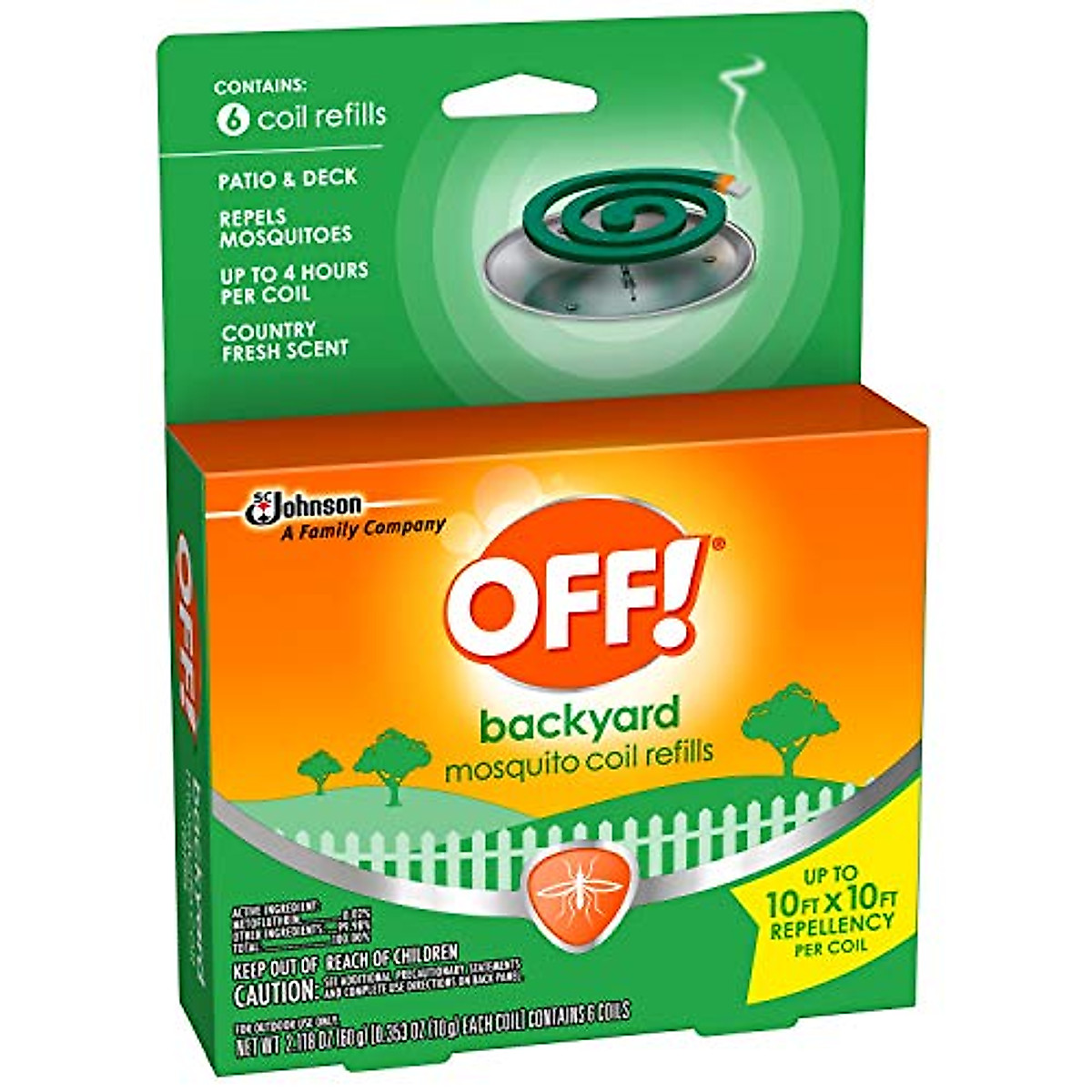 OFF! Mosquito Coil Refills, 6 CT (Pack of 10)