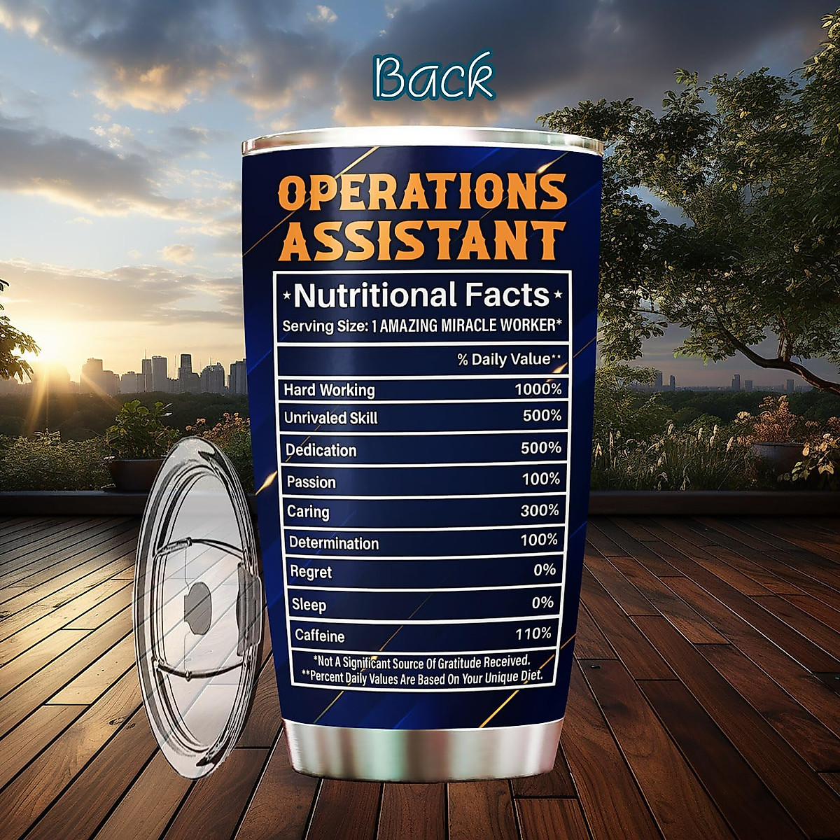 Operations Assistant Tumbler 20oz – Stainless Steel Insulated Travel Mug for Men & Women, Coffee Cup Gift for Operations Assistant, Work, Office, Retirement, Birthday, Christmas, Appreciation