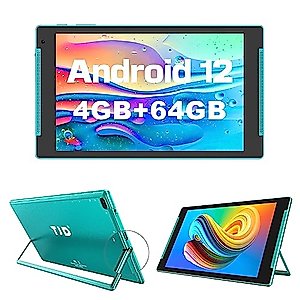 TJD Android 12 Tablet, 10 inch Tablets, 4GB RAM 64GB ROM 512GB Expandable Storage Tablets PC, FHD IPS Touch Screen, 6000mAh Battery, WiFi, Bluetooth, 8.0MP Camera, Google GMS (Green)