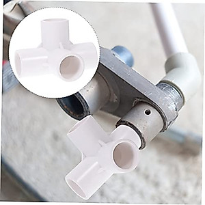YARNOW PVC 50 Pcs Water Pipe Elbow Frame Hangers Clothes Rack with Shelf A Frame Tent PVC Dress Hangers PVC Pipe Fittings Pipe Connector for Storage Frame PVC Pipe Tee White