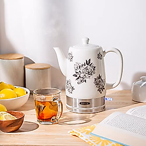 BELLA 1.5L Electric Ceramic Kettle, Black Floral