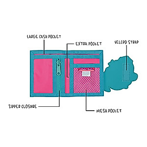 Stephen Joseph Kids' Unisex Toddler Wallet,Polyester, Spacious, Rainbow