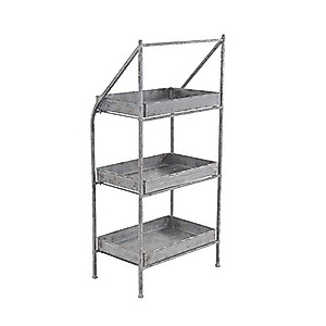 Deco 79 Plantstand, 11" W x 39" H, Gray