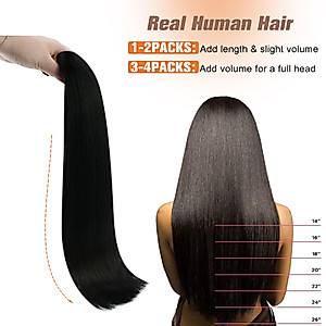 Sunny Hair 22inch I Tip Hair Extensions Human Hair Black Itip Human Hair Extension Jet Black I Tip Hair Extensions Black for Party Itips for Women Tip Hair Extensions Add Length 50G 50S