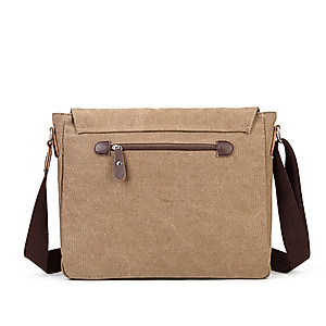 Sechunk Canvas Small Messenger Bag Vintage Shoulder bag Everyday Purse Crossbody bag for men women