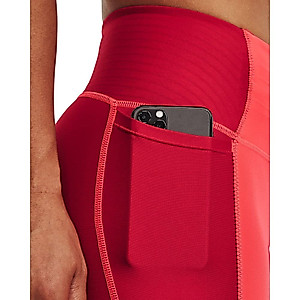 Under Armour Women's HeatGear Armour Ankle Color Block Leggings, Beta (628)/Purple Switch, Small