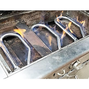 Dongftai SA080A (3-Packe) 16 1/2'' Stainless Steel Burner Replacement for Kirkland 720-0108, Nexgrill 720-0011, 720-0047-U 720-0010, 720-0011, 720-0013