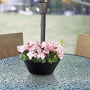 EBaokuup Umbrella Planters - Half Circle Planter Pots with Umbrella Hole - Flower Planters Pots Container for Indoor Outdoor Garden Home Plants (1 PCS)