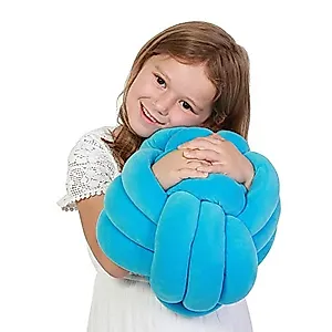 Playlearn 10” Blue Cuddle Ball Sensory Pillow – Plush Toy Hugging Pillow – Calming Stress Relief Toy for Kids
