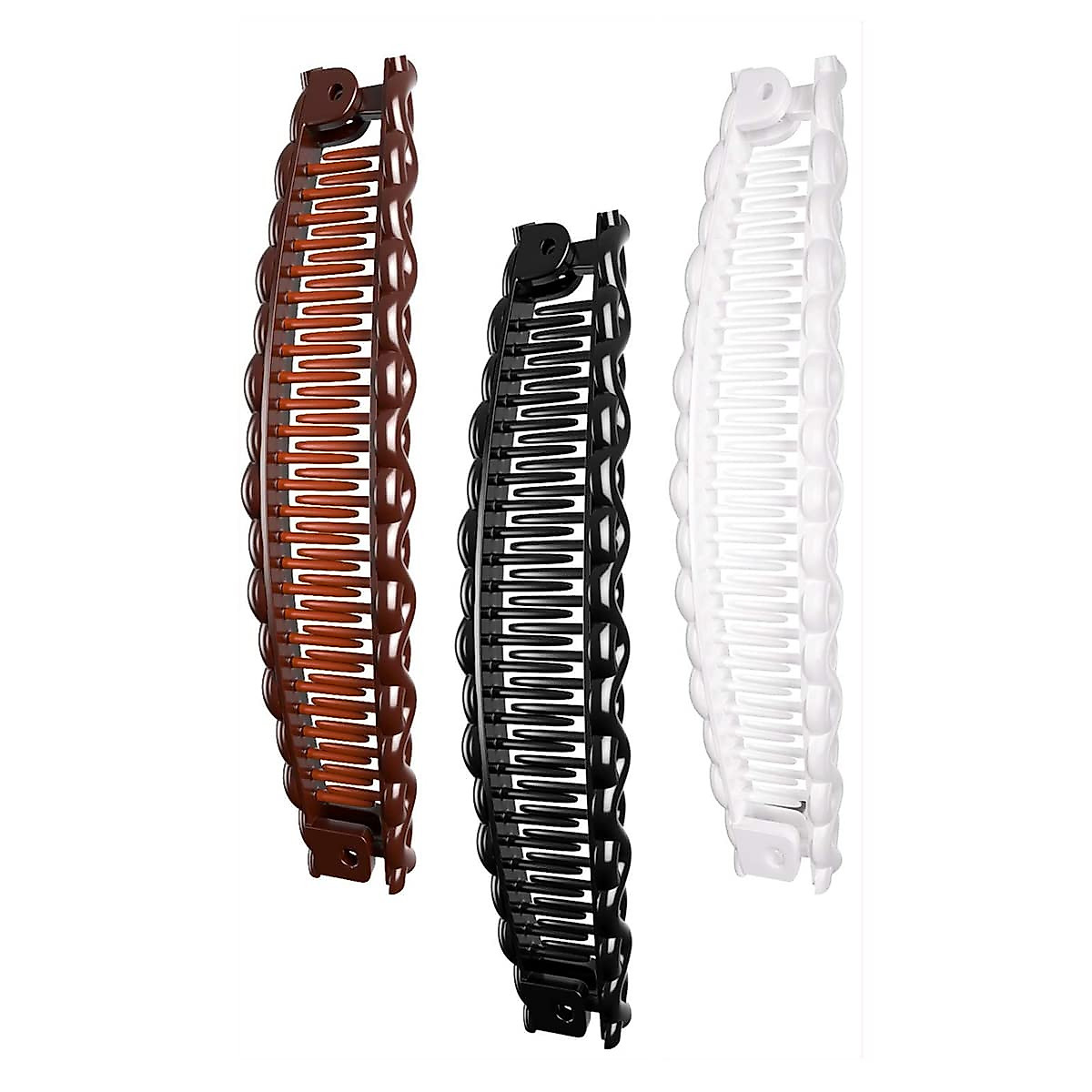 Banana Clips Hair Clincher Combs Bananas Vintage Large Hair Clip for Thick Fine Hair Women Clamp Accessory Banana Clip（Pack of 6） (D)