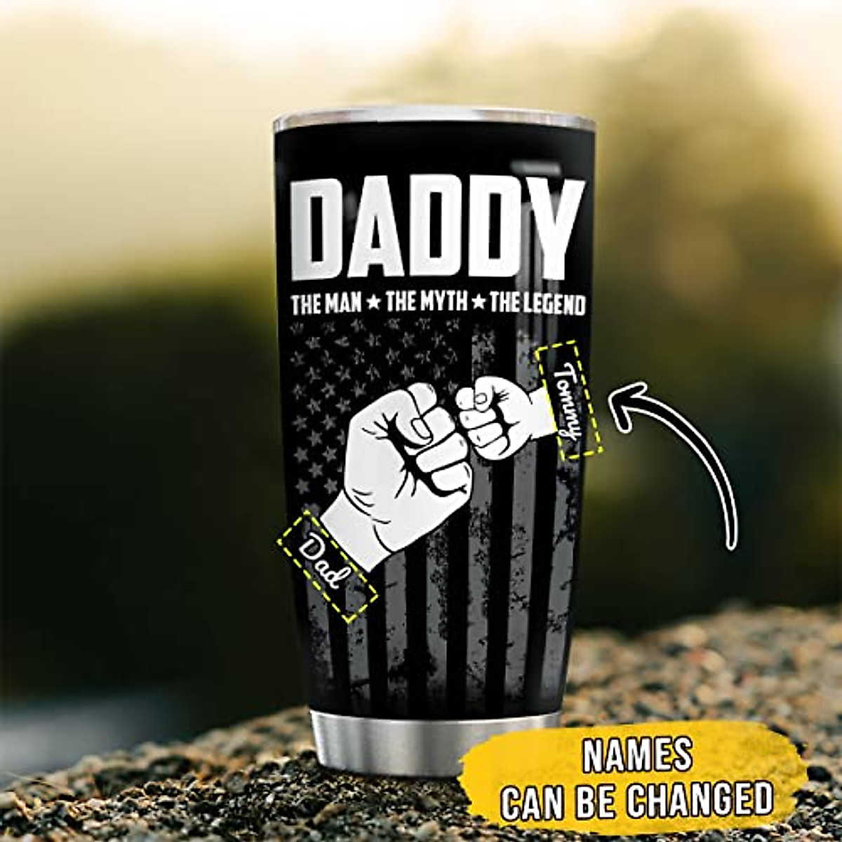 wowcugi Dad Tumbler Personalized Dad Gifts From Daughter Son Man Myth Legend American Flag Tumblers Stainless Steel Coffee Travel Mug 20oz 30oz Birthday Christmas Cup Gift For Men Dads Daddy…