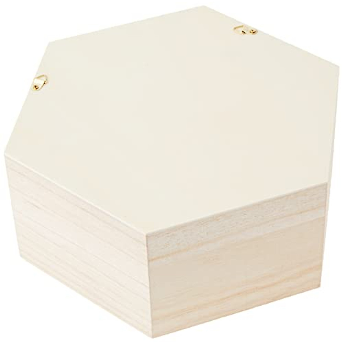 Artemio 14001892 Set of 3 Hexagonal Shelves to Decorate, Wood, Beige, 30 x 26.5 x 10 cm