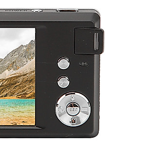 HD Digital Camera, 3.0 Inch LCD Screen AntiShake Compact Digital Camera Electronic Shutter Intuitive Buttons with Hand Strap for Teens for Camping (Black)