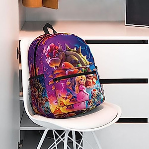 ZYKAA Cute Anime Backpack, 16" Travel Laptop Backpack Durable Lightweight Hiking Backpack Casual Daypack (Color1)