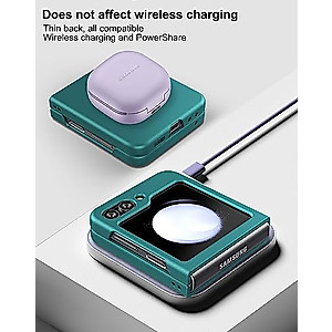 redluckstar Case for Samsung Galaxy Z Flip 5,Thin Slim Fit Matte PC with Non-Slip Full-Body Protection Phone Cover for Galaxy Z Flip 5 (Green)