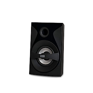 Acoustic Audio by Goldwood Bluetooth 2.1 Surround Sound System with LED Light Display, FM Tuner, USB/SD Card Inputs - Multimedia PC Speaker Set with Subwoofer, Includes Remote Control - AA2400 Black