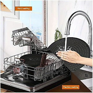 KFL 2 Pack 𝐒𝐢𝐥𝐢𝐜𝐨𝐧𝐞 𝐒𝐩𝐥𝐚𝐭𝐭𝐞𝐫 𝐒𝐜𝐫𝐞𝐞𝐧 for Frying Pan - 13 Inch Stainless Steel Grease Splatter Guard - Cover Oil Splash when Sizzling Bacon, Cooking Fried Chicken or Popcorn