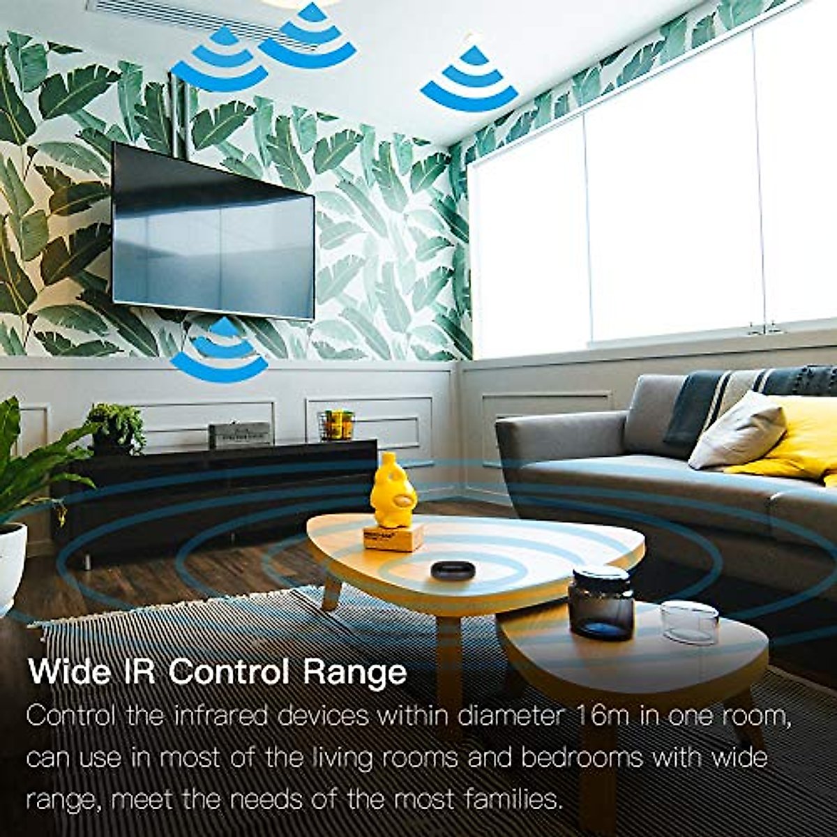 MOES WiFi Smart IR Remote Controller Smart Home Infrared Universal Remote Blaster,One for All Control AC TV DVD CD AUD SAT etc,Compatible with Alexa and Google Home,No Hub Required