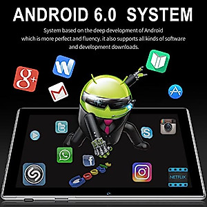 7" Android 4.4 Duad Core Tablet PC 1GB+8GB Dual Camera WiFi Bluetooth, Baby Toys for Boys Girls Adults (red)