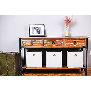 Amelitory Storage Bins Foldable Cube Organizer Fabric Drawer Set of 6 Gray