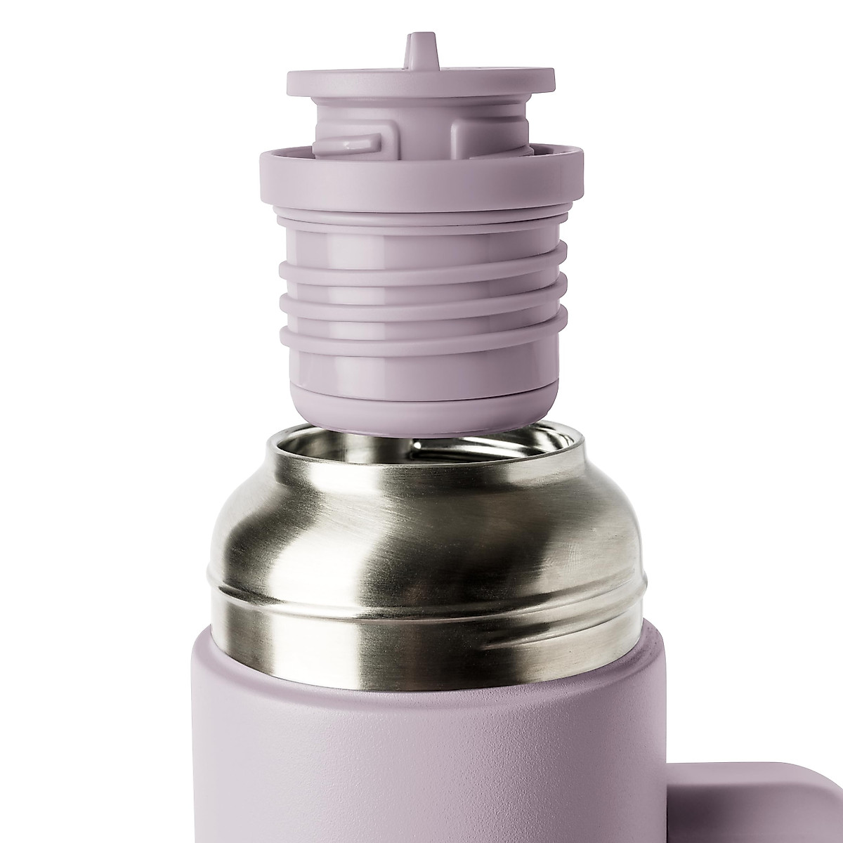 Simple Modern 36oz Insulated Hot Beverage Bottle with 2 Mugs | Travel Coffee Thermos for Hot Drinks | Twist and Pour Top | Commute, Travel, and Picnic Friendly | Roam Collection | Lavender Mist